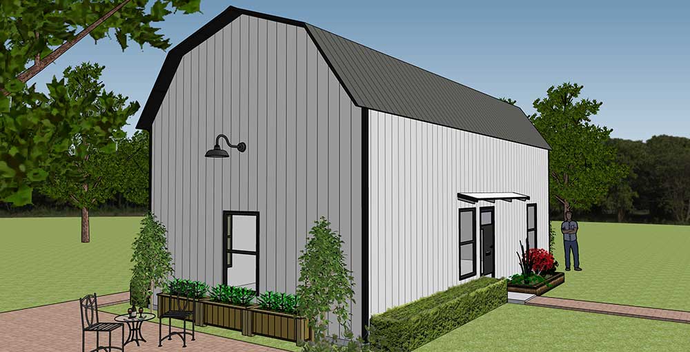 The Linde Barndominium Design : Gambrel Barn Style