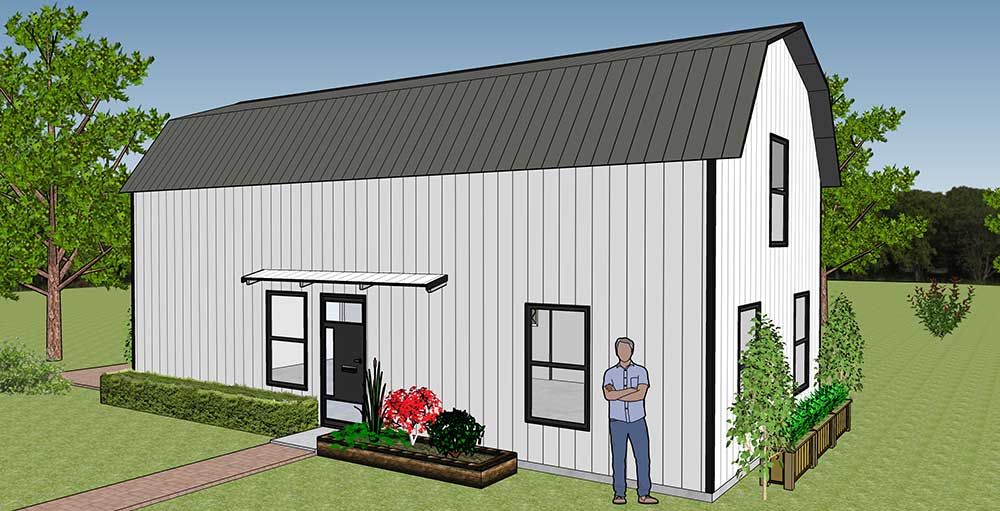The Linde Barndominium Design : Gambrel Barn Style