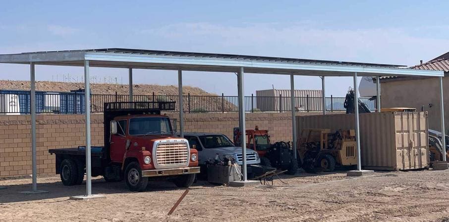 Steel Single Slope Carport