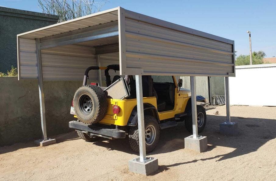 Steel Single Slope Carport