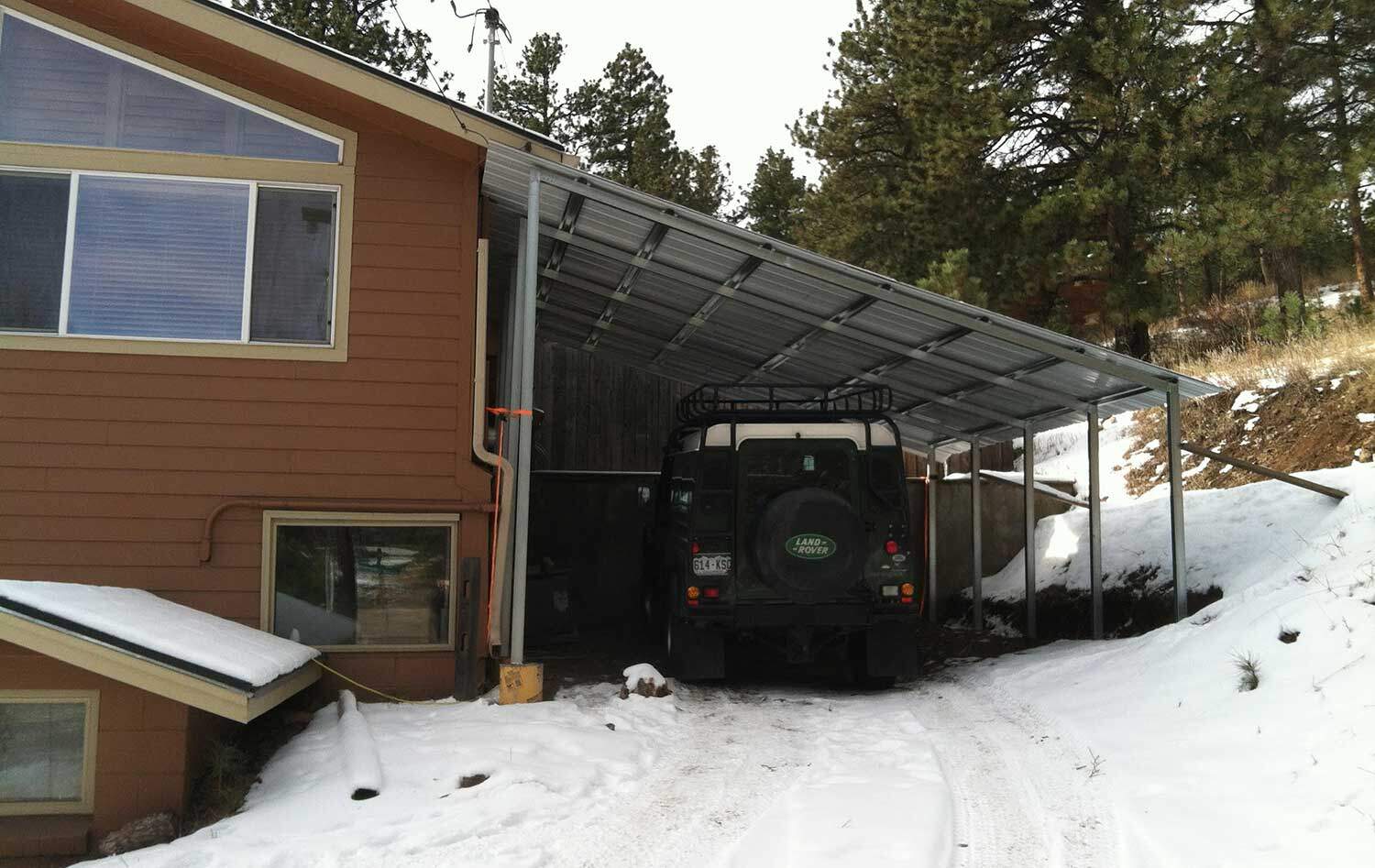 Steel Single Slope Carport