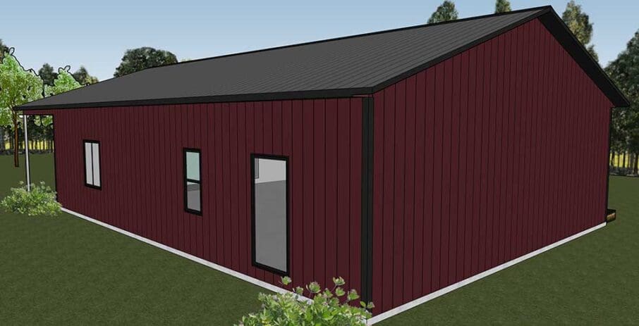 The Quade Barndominium Design : 1500 SF with Carport